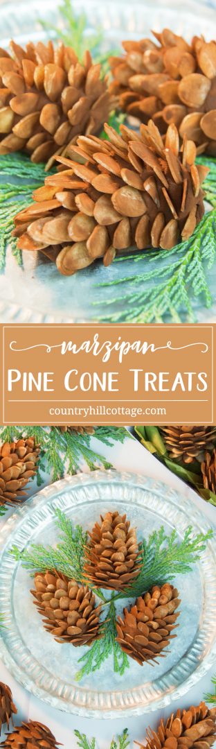 Marzipan Pinecone Treats and Printable Gift Baskets