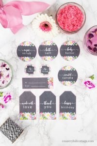 DIY Spa Kit with Free Printable Labels | Easy Homemade Gift Idea