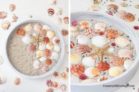How To Make A DIY Beach Tray with Seashells (Seashell Serving Tray)