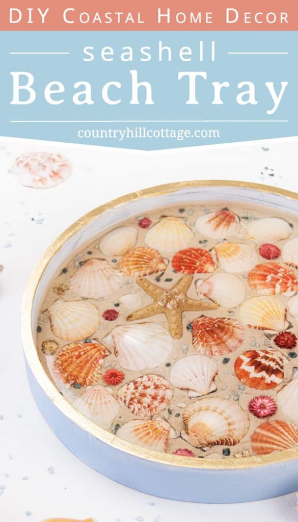 How To Make A DIY Beach Tray with Seashells (Seashell Serving Tray)