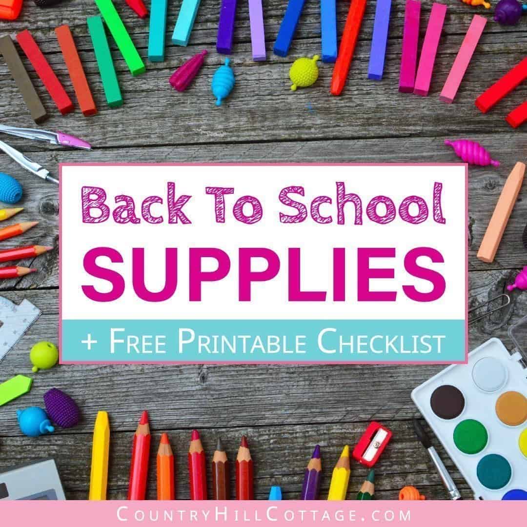 Back To School Supplies Printables Back To School Supplies Printables