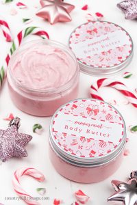 DIY Candy Cane Sugar Scrub and Peppermint Body Butter