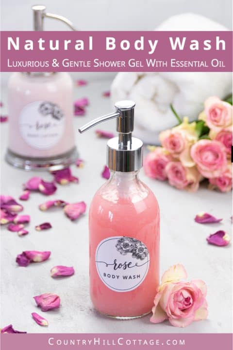 DIY Rose Body Wash Without Castile Soap {Gentle + pH-Balanced}