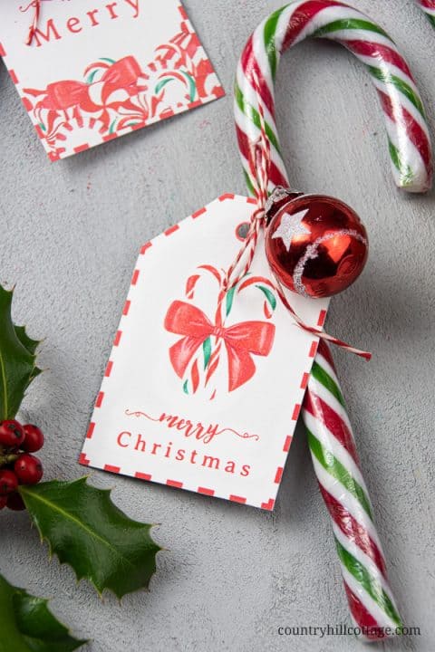Candy Cane Gift Tags DIY Holiday Gift Tags
