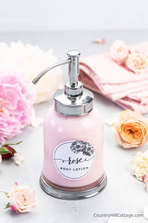 DIY Rose Body Lotion Without Beeswax {Non-Greasy + Natural}