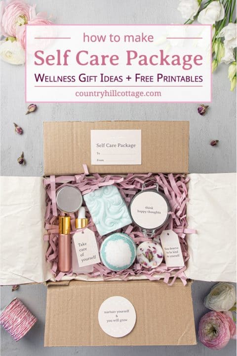 Self Care Package Ideas + Free Printable Labels & Gift Tags