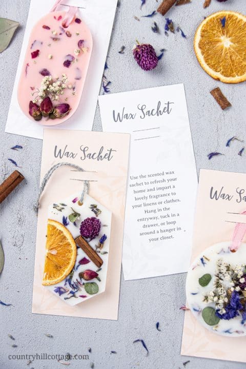 DIY Scented Wax Sachets with Soy Wax, Botanicals & Essential Oils