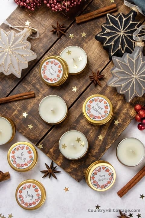 DIY Essential Oil Gifts for Christmas {+ Free Printable Labels + Gift Tags}