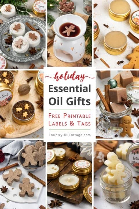 DIY Essential Oil Gifts for Christmas {+ Free Printable Labels + Gift Tags}