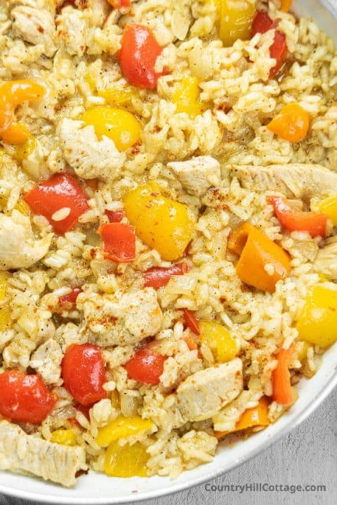 Creamy One Pot Chicken and Rice {Quick + Easy One Pan Meal}