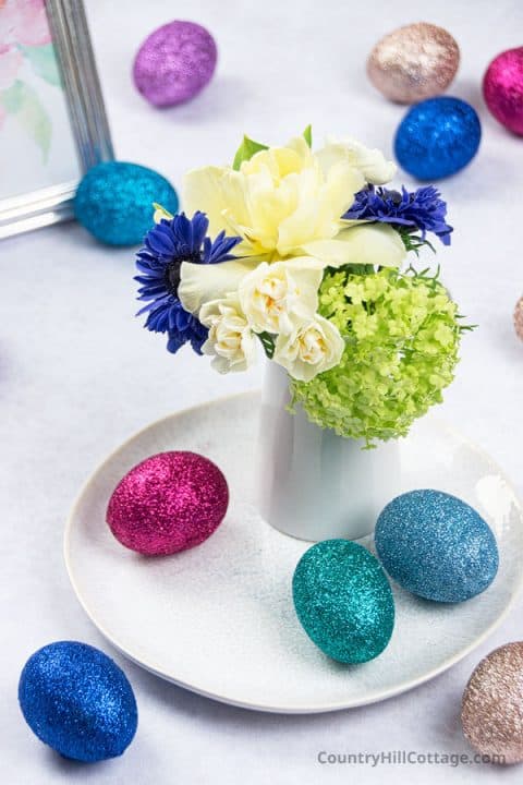 DIY Glitter Easter Eggs