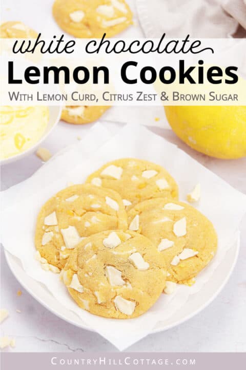 Lemon Chocolate Chip Cookies {Lemon White Chocolate Cookies}