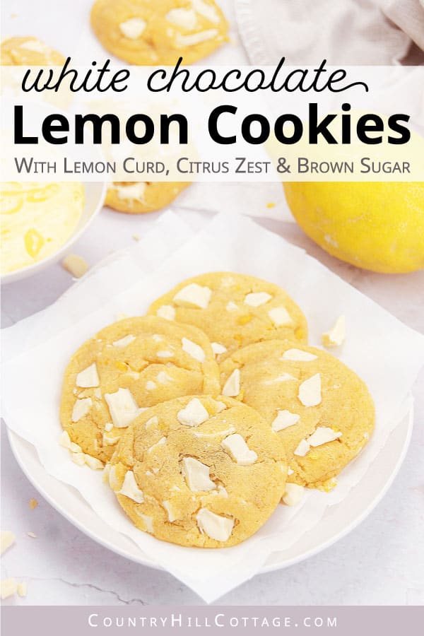 Lemon Chocolate Chip Cookies {Lemon White Chocolate Cookies}