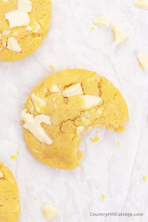 Lemon Chocolate Chip Cookies {Lemon White Chocolate Cookies}