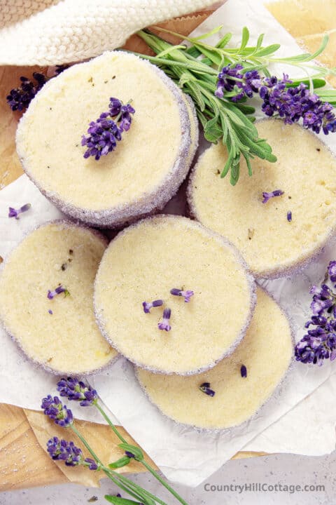 Lavender Cookies {Easy Lavender Shortbread Recipe}
