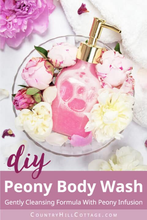 Peony Body Wash {Easy Body Wash Recipe With Peonies}