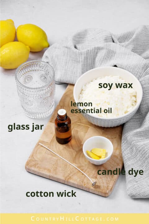 Lemon Candle DIY {Lemon Scented Candles Recipe}