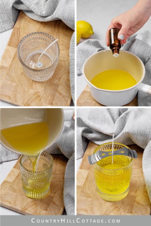 Lemon Candle DIY {Lemon Scented Candles Recipe}