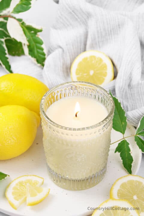 Lemon Candle DIY {Lemon Scented Candles Recipe}