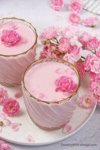 Rose Milk {Refreshing Drink with Rose Essence}