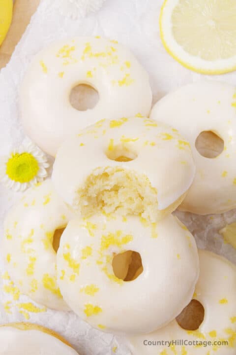 Lemon Donuts with Lemon Glaze