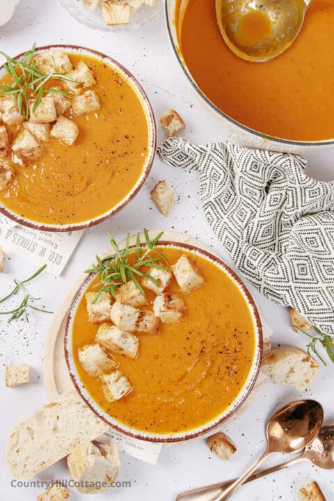 Pumpkin Soup Without Cream {Dairy Free & Vegan}
