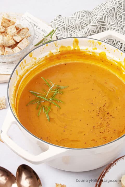Pumpkin Soup Without Cream {Dairy Free & Vegan}