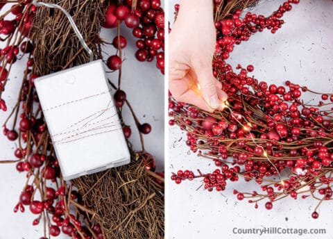 DIY Red Berry Wreath