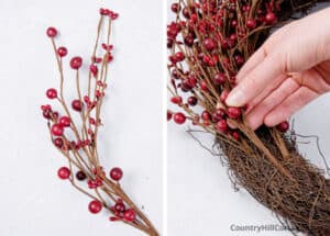 DIY Red Berry Wreath