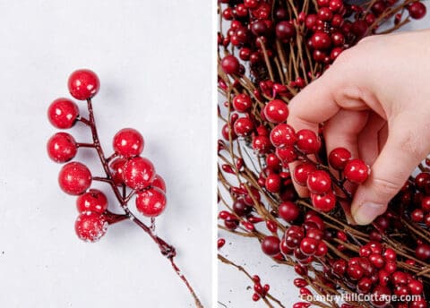 DIY Red Berry Wreath