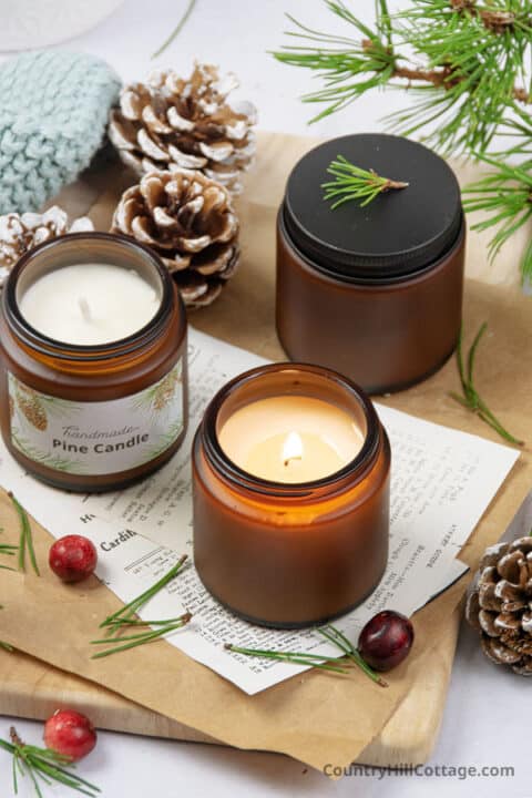 DIY Pine Candle