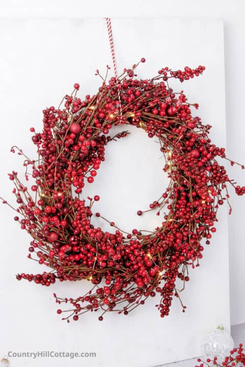 DIY Red Berry Wreath