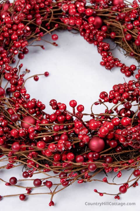 DIY Red Berry Wreath