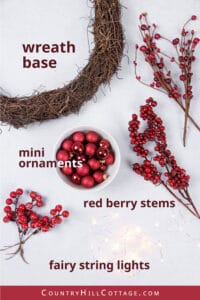 DIY Red Berry Wreath