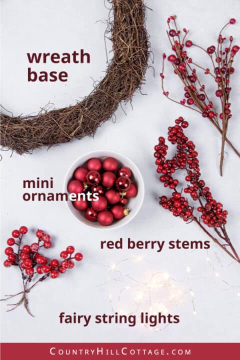 DIY Red Berry Wreath