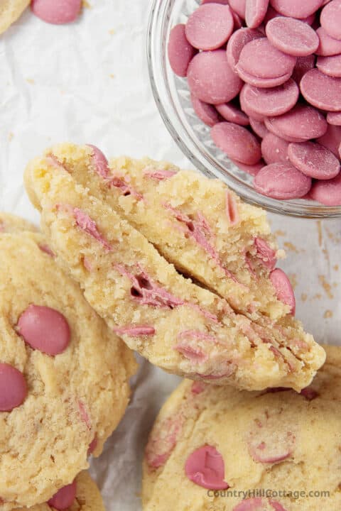 Ruby Chocolate Chip Cookies