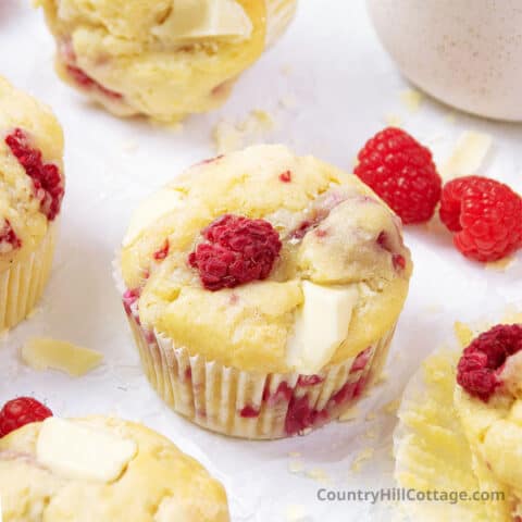 White Chocolate Raspberry Muffins