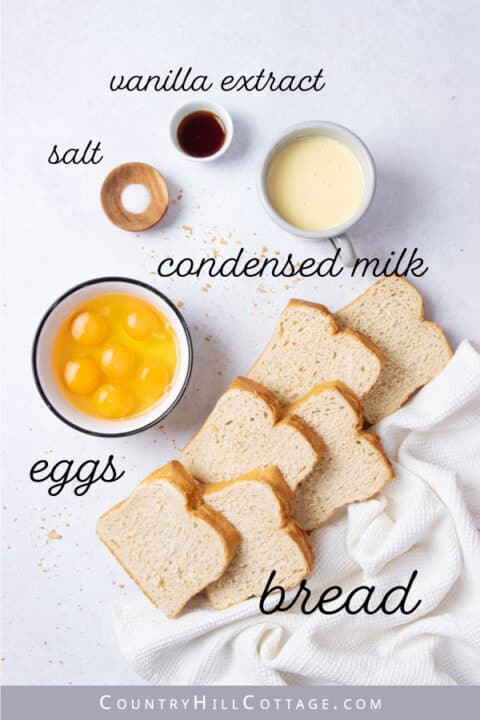 French Toast with Condensed Milk {Oven Baked Sheet Pan Recipe No Milk}