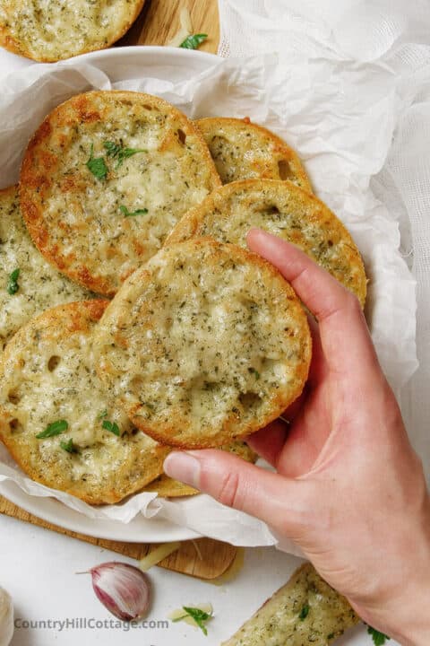 English Muffin Garlic Bread