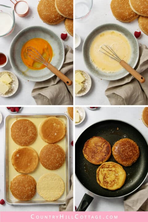 Hamburger Bun French Toast