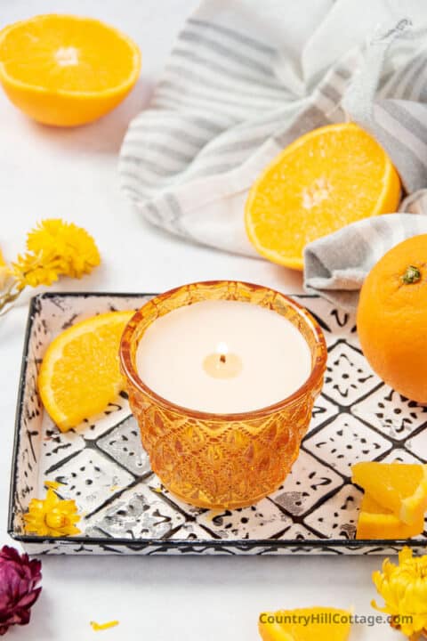 Orange Candle {With 9 Orange Candle Scents}
