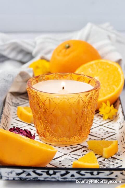 Orange Candle {With 9 Orange Candle Scents}