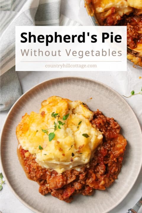 Shepherd's Pie Without Vegetables