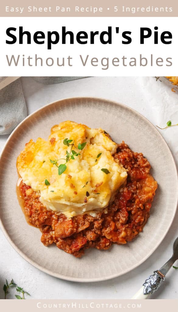Shepherd's Pie Without Vegetables