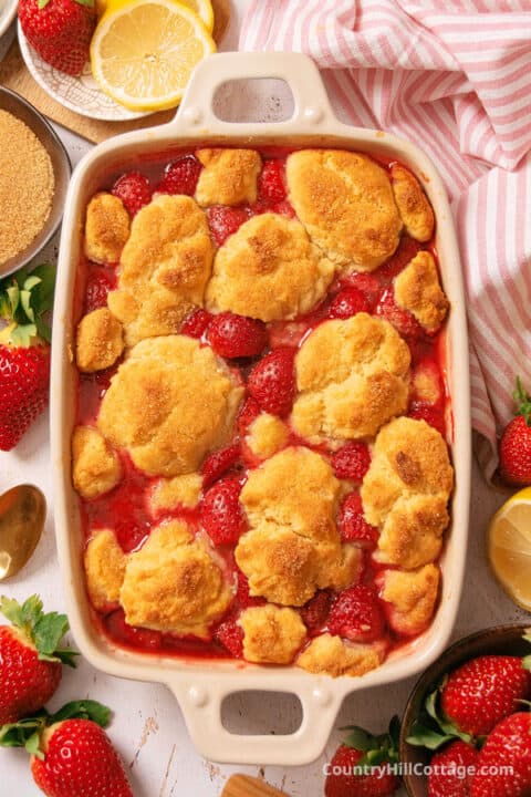 Bisquick Strawberry Cobbler