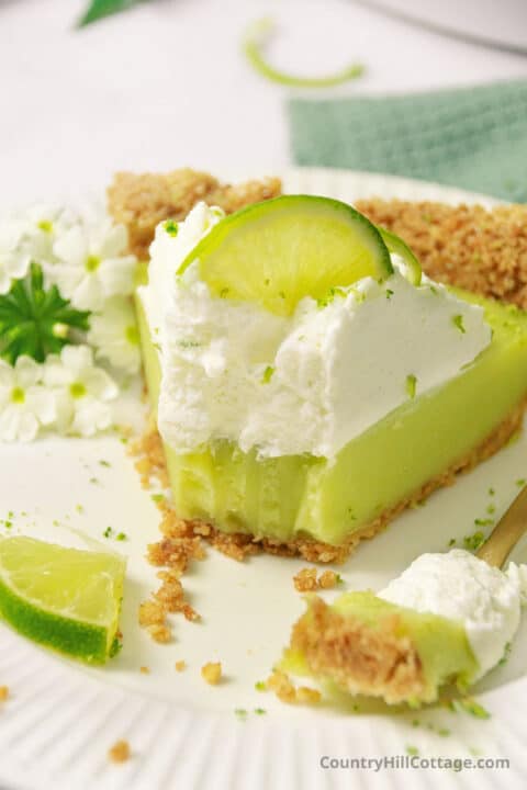 Key Lime Pie Without Condensed Milk {No Eggs}