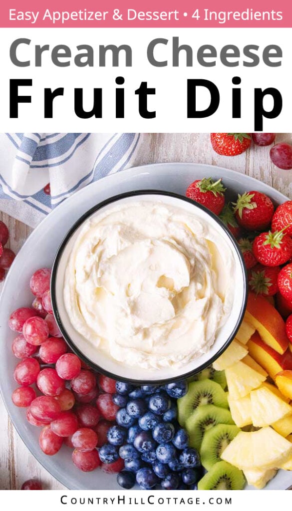 Philadelphia Cream Cheese Fruit Dip {4 Ingredients}