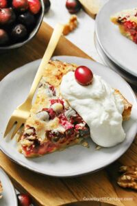 Crustless Cranberry Pie {Easy Recipe without Crust}