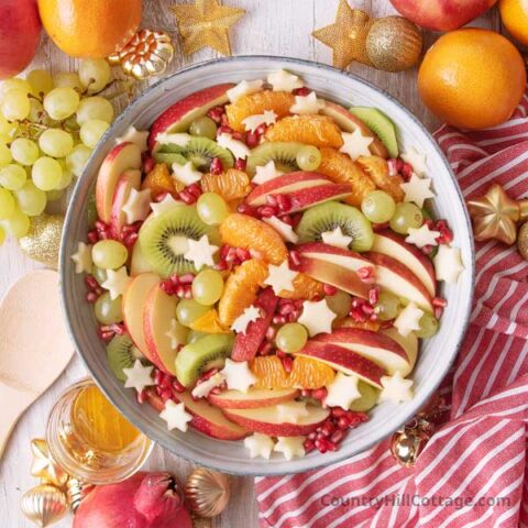 Christmas Fruit Salad {20 Min Recipe}