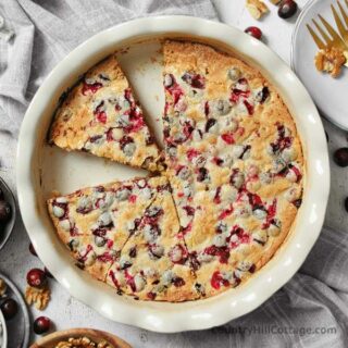 Crustless Cranberry Pie {Easy Recipe without Crust}
